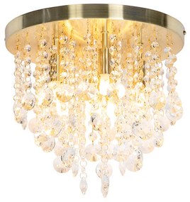 Klasická stropní lampa zlatá se sklem - Medusa