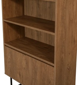 Knihovna Rea Black and Walnut