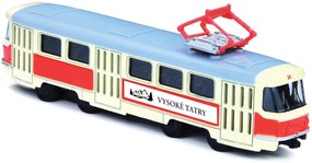Kovový model rappa kovová retro tramvaj 16 cm vysoké tatry