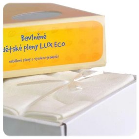 Kikko Nebělené bavlněné dětské pleny LUX ECO 70x70 - režná 10 ks