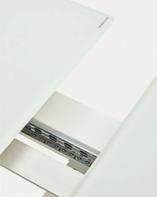 Rozkládací jídelní stůl s přídavnou deskou se skleněnou deskou 90x160 cm Atminda – Kave Home
