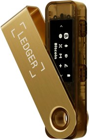 Ledger nano s plus gold crypto hardware wallet