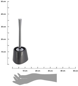 WC kartáč Cuesta, šedá/s chromovými prvky