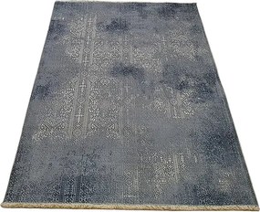 HU Modrý orientální koberec Banco 1030-BLUE Rozměr: 60x110 cm