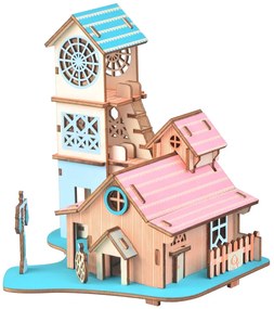 Woodcraft construction kit Woodcraft Dřevěné 3D puzzle Vila u řeky