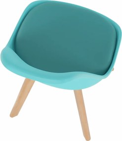 Jídelní židle SKANDI - dřevo, plast, ekokůže, buk / mentolová