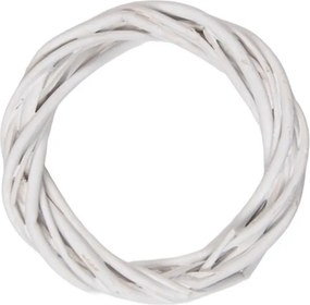Bílý antik ratanový věnec Wreath Rattan XXS - Ø 10*2 cm