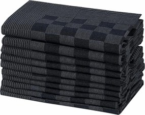 vidaXL Kuchyňské utěrky 10 ks černé a bílé 50 x 70 cm bavlna [136276] Barva: Černobílý