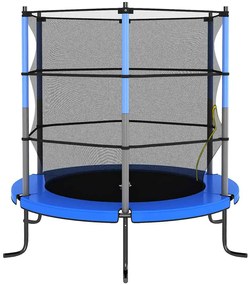 vidaXL Marketos Trampolína s bezpečnostní sítí kulatá 140 x 160 cm modrá