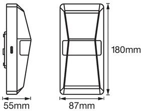 Ledvance - LED Venkovní nástěnné svítidlo se senzorem UPDOWN LED/10W/230V IP55