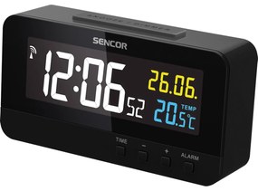 Sencor SDC 4800 B hodiny s budíkem a teploměrem, černá