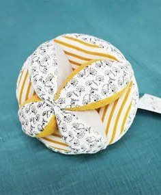 Doudou Textilní aktivní míč s chrastítkem včelka 15 cm / od 0 let