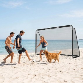 SPORTNOW Velká fotbalová branka pro zahradu 300 x 200 cm, pro děti a dospělé, venkovní branka s odolnou síťovinou a zaoblenými rohy