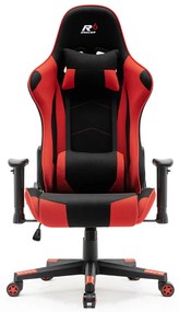 Herní židle k PC Sracer R6 s područkami nosnost 130 kg černá-červená