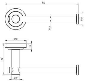 Deante Temisto, držák toaletního papíru, chromová, DEA-ADT_0211