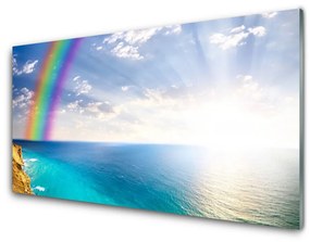 Plexisklo-obraz Duha u Moře Krajina 120x60 cm