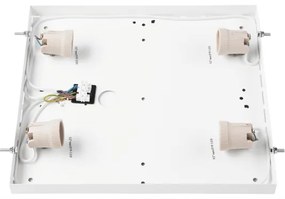 Stropní svítidlo OAK SQUARE 4xE27/15W/230V 39x39 cm dub/černá