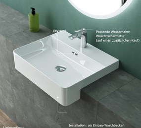 keramické umyvadlo BRUSSEL DU702 40-60cm Velikost: 600x425x125mm