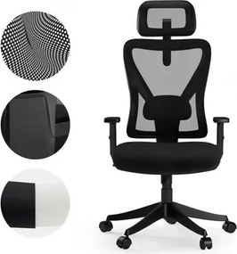 SENSE7 Tone černá / Kancelářské ergonomické křeslo / nosnost 130 kg