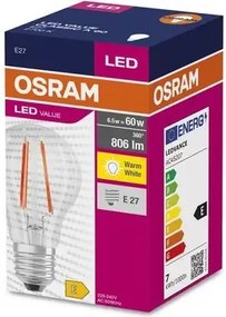 OSRAM LED žárovka 6.5W E27 / 806 lm / 2700k / 10000h / 230V / noDIM /