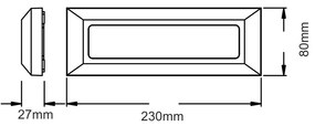 ACA Lighting LED přisazené svítidlo SLIM 3W/230V/3000K/200Lm/110°/IP65/IK08, šedé