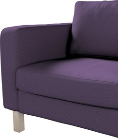 Potah na křeslo IKEA Karlstad, krátký barva fialová látka pletený vzor