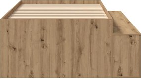 Rám postele Artisanový dub 90 x 190 cm Kompozitní dřevo 3335212