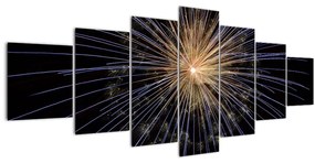 Obraz ohňostroje (210x100 cm)