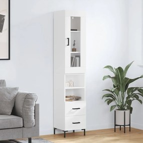 vidaXL Skříň highboard 34,5 x 34 x 180 cm kompozitní dřevo [3199298] Barva: Bílá