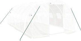 Skleník s ocelovým rámem bílý 18 m² 6 x 3 x 2 m 3188051