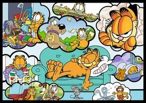 TREFL Puzzle Garfield nemá rád pondělí / 4x250 dílků / 33,9 x 23,9 cm