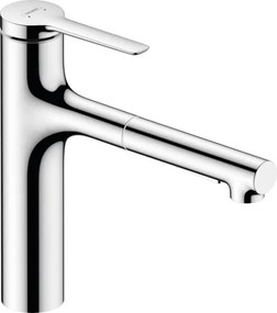 Hansgrohe Zesis M33 dřezová baterie s vytahovací sprškou, 2 proudy chrom 74823000