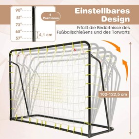 Costway 2 v 1 Fotbalová branka a odrazka Fotbalové branky 187 × 60 × – černý
