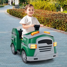 Costway Dětské hasičské pojízdné auto 12 V hasičské auto s lopatou a hasicím