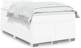 Box spring postel s matrací bílá 120x200 cm umělá kůže 3288417