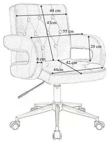 LuxuryForm DESIGN Židle BOSTON VELUR na černém kříži - modrá