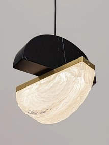 Černé kovové LED stmívatelné závěsné svítidlo ø 16 cm Dorin – Nova Luce