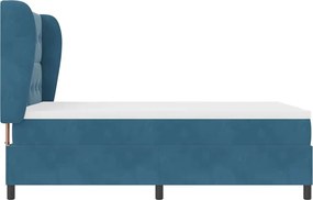 Postel s boxspringem s čelo Tmavě modrá 200 x 160 cm samet 3340938