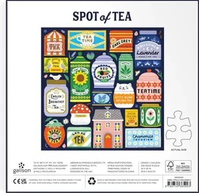 GALISON Čtvercové puzzle Sbírka čajů / 500 dílků / 51 × 51 cm