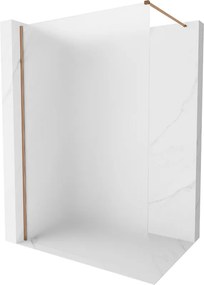 Mexen, Mexen Kioto-X sprchová stěna 130 x 200 cm, matná 10 mm, růžové zlato - 800-130-101-60-30-X