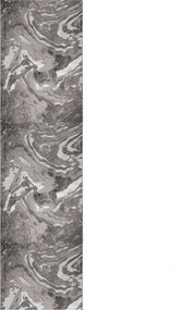 Flair Rugs, Běhoun Eris Marbled Silver, 80x300, šedá, chodba / předsíň