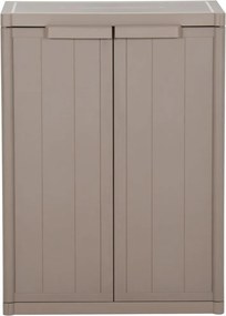 Zahradní úložná skříň hnědá 65 x 45 x 88 cm PP vzhled dřeva 151239