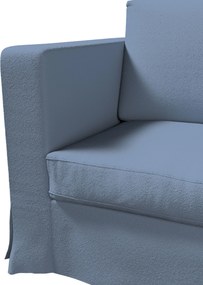 Potah na pohovku IKEA  Karlanda 3-místná nerozkládací, dlouhý barva modrá látka pletený vzor