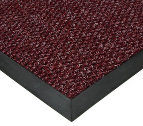 Červená textilní zátěžová vstupní čistící rohož Fiona - 100 x 100 x 1,1 cm