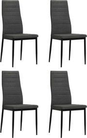 vidaXL Jídelní židle 4 ks textil [246184] Barva: Tmavě šedá