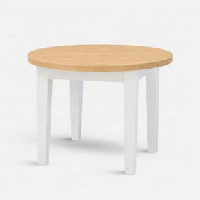 Stima Kulatý stůl FIT II. Průměr 110 + 35 cm dub halifax tabákový černá