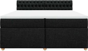 Box spring postel s matrací černá 200x200 cm textil 3286796