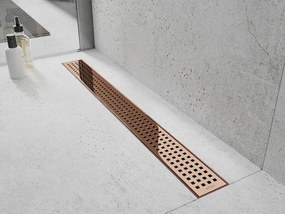 Mexen Flat M08 krytka žlabu 70 cm, růžové zlato, 1625070