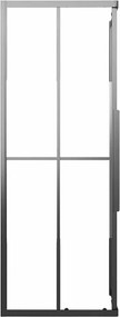 Sprchový kout napůl mléčné ESG 80 x 80 x 180 cm černý 151853