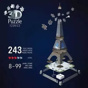 Ravensburger 3D Puzzle Iconics: Eiffelova věž (Noční edice) / 216 dílk